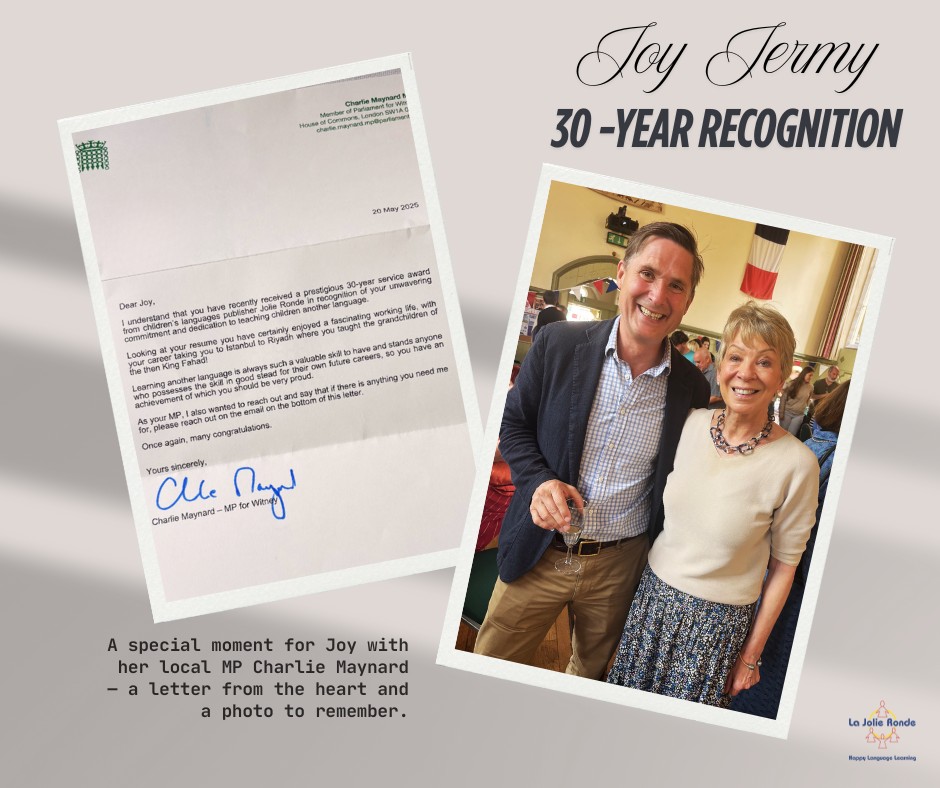 Joy Jermy – further recognition! – Joy for Languages